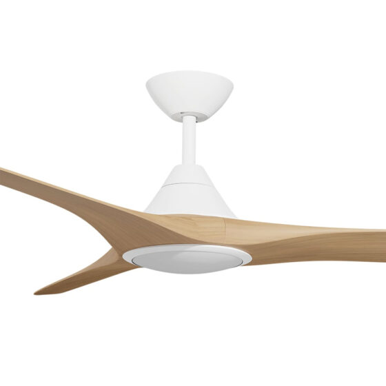 Calibo CloudFan 122cm (48") SMART DC with LED Light. White with Bamboo ...