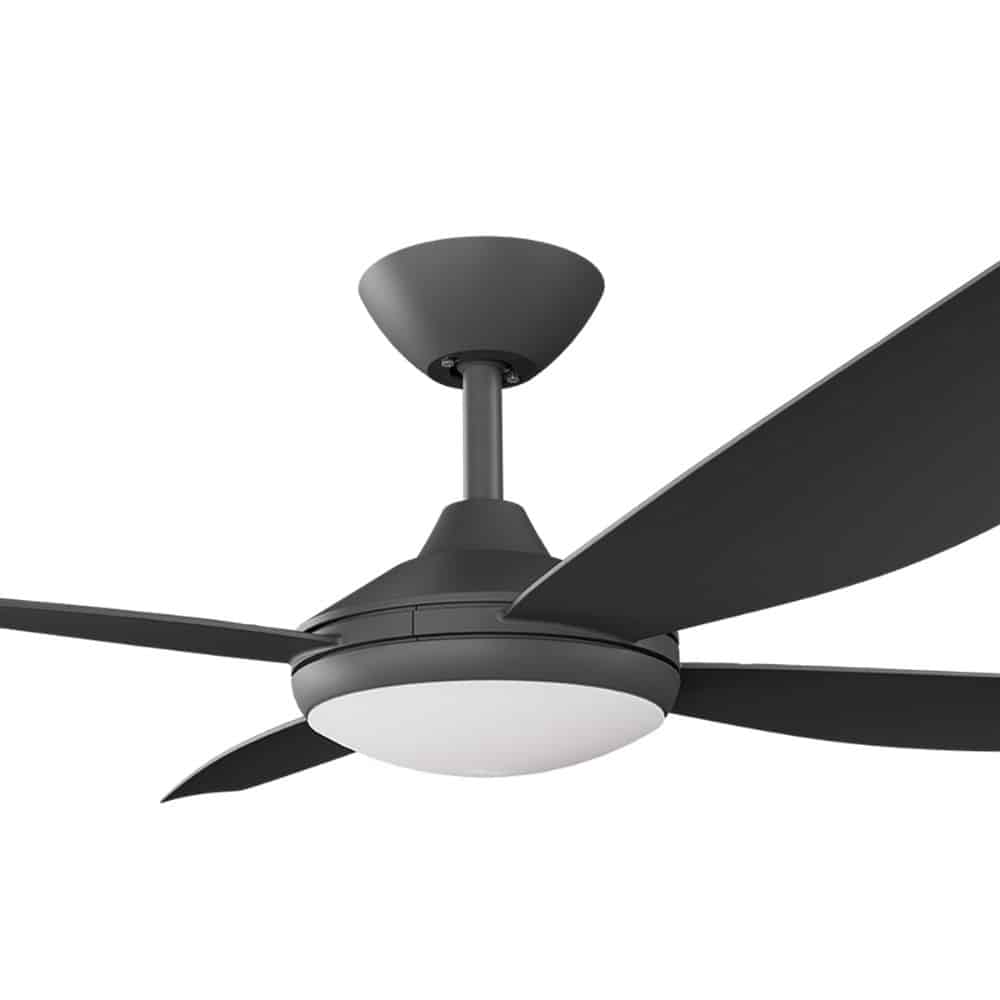 Calibo Vanga 142cm (56") DC Ceiling Fan with LED Light. Black ...